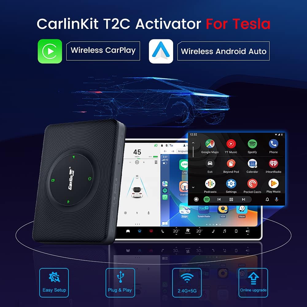 CarlinKit T2C Tesla Wireless CarPlay Activation Adapter, brengt ...